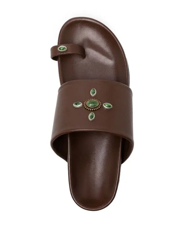 MADISON MAISON Tyche Toe Ring Sandals - Brown