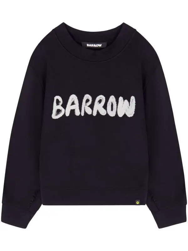 BARROW Logo-print Cotton Sweatshirt - Black