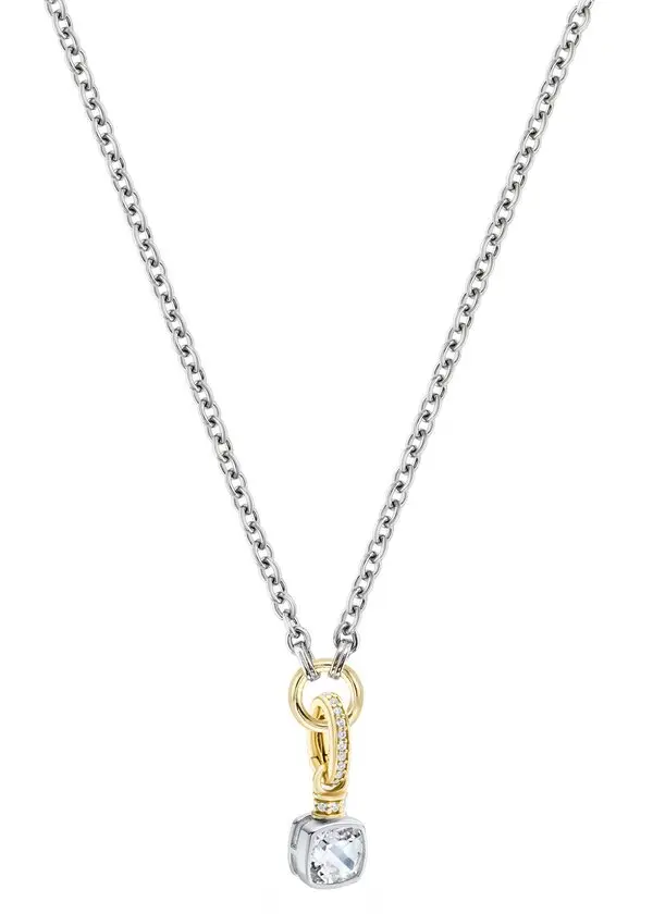 LAURA VANN Crystal-embellished Rhodium-plated Necklace - Gold