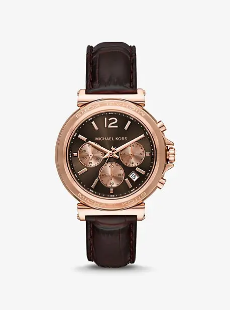 Michael Kors Oversized Maren Watch In Brown - 55% Off  display picture 1
