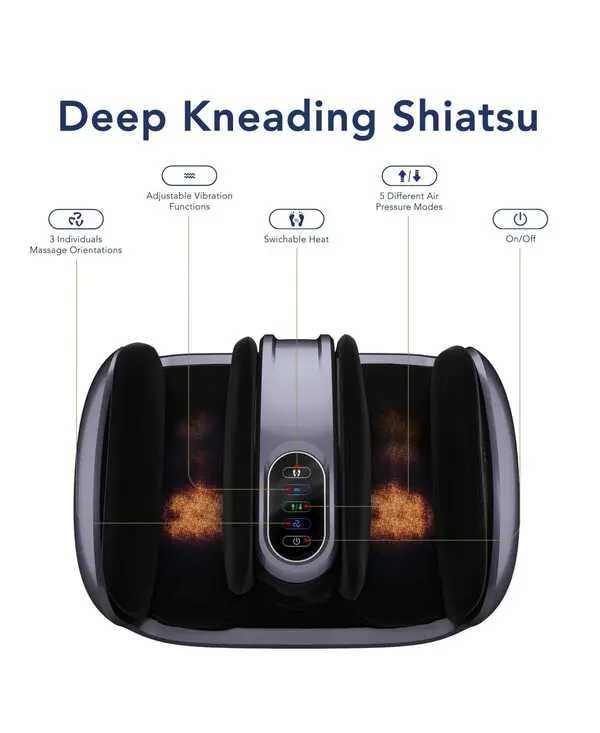 MIKO Masuta Shiatsu Foot Calf Ankle Massager - Gray