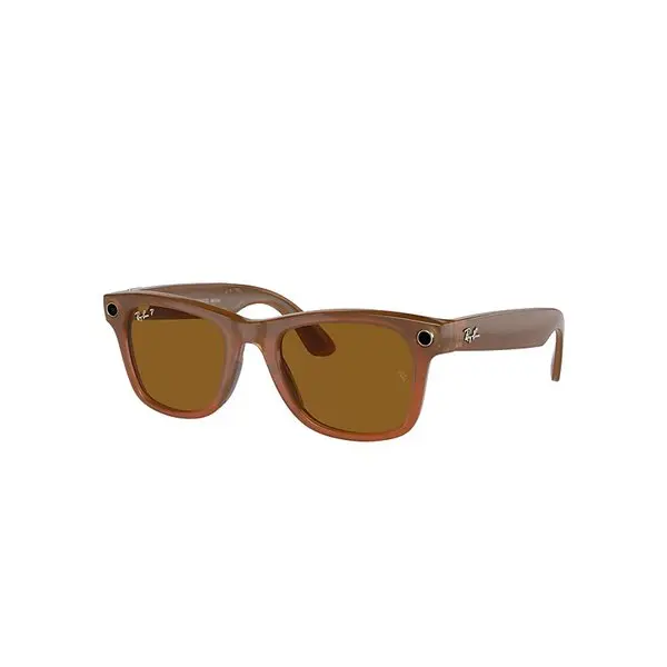 Ray-ban Wayfarer Ai Enhanced Glasses - Caramel