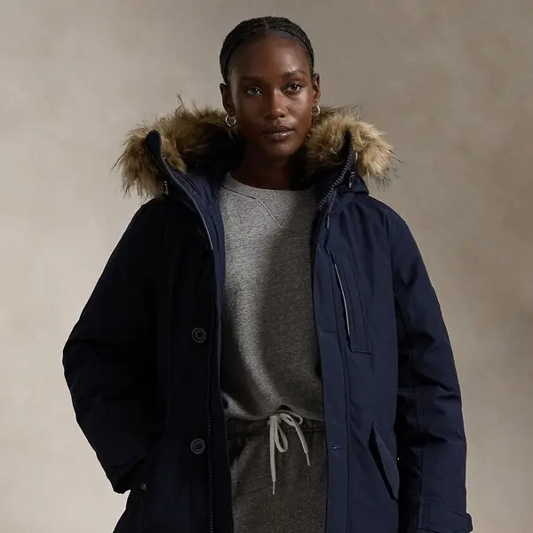 Ralph Lauren Down Parka With Faux-fur Trim - Rl Navy