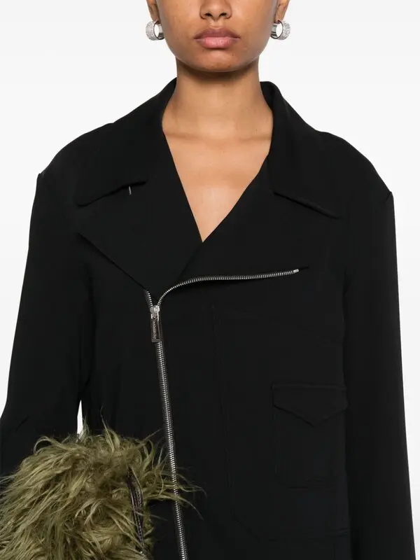 Barbara Bui Crepe Biker Jacket