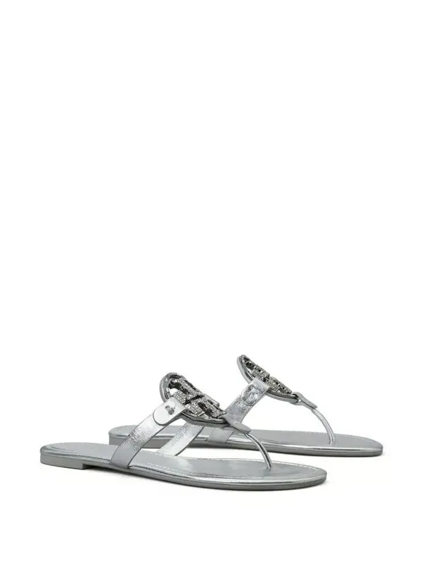 Tory Burch Miller Sandals - Silver