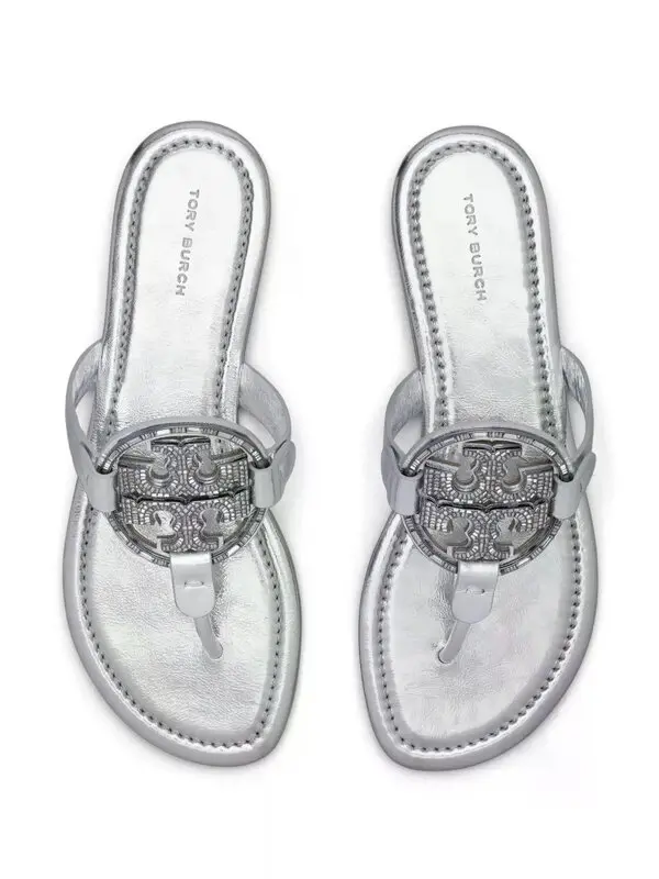 Tory Burch Miller Sandals - Silver
