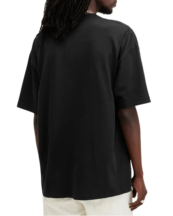 ALLSAINTS Biggy Cotton Tonal Logo Tee - Jet Black
