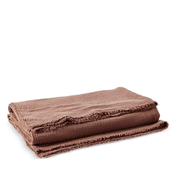 COYUCHI Topanga Matelasse Throw Blanket - Redwood