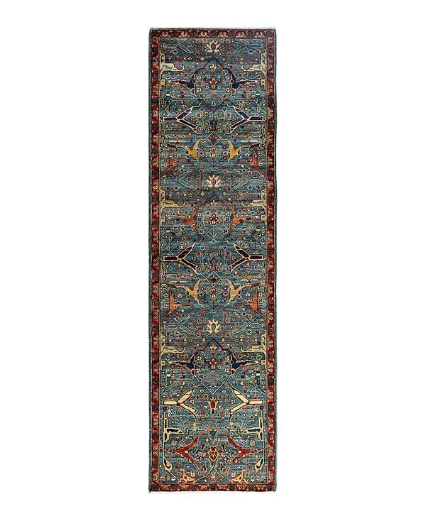 Bloomingdale'S Serapi M1993 Runner Area Rug, 2'8 X 9'9 - Light/blue