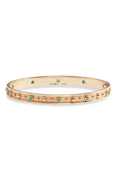 Anzie Dew Drop Méditerranée Bangle Bracelet - Emerald