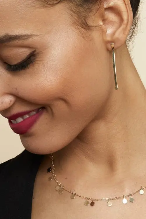 ORADINA 14k Park Avenue Herringbone Drop Earrings