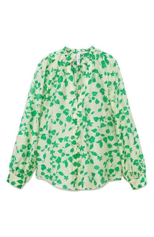 Mango Semisheer Button-up Shirt