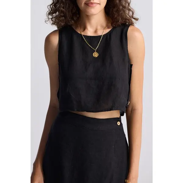 REISTOR Boxy Crop Top - Black