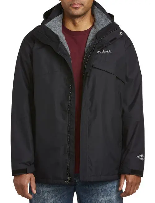 Columbia Big & Tall Omni-tech 3-in-1 Bugaboo Jacket - Black