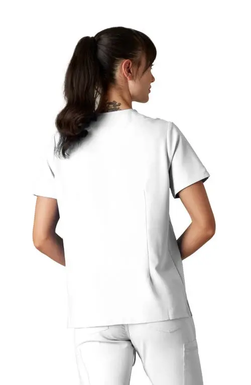 MEMBERS ONLY Palermo 4-pocket Scrub Top - White