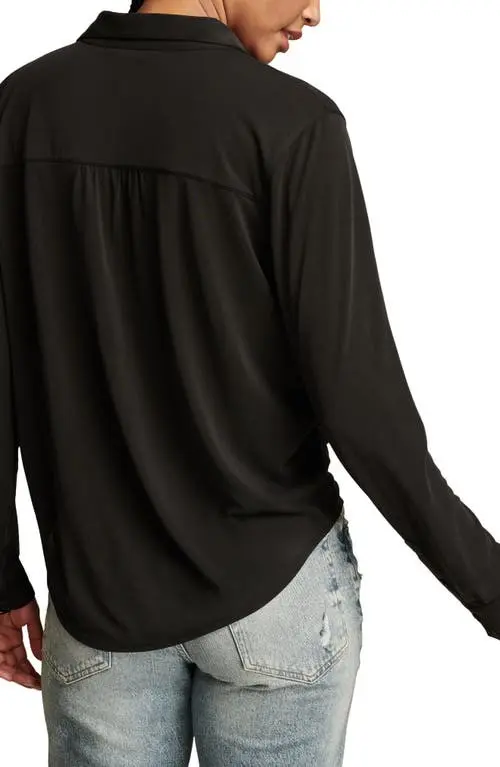 Lucky Brand Sandwash Shirt - Jet Black