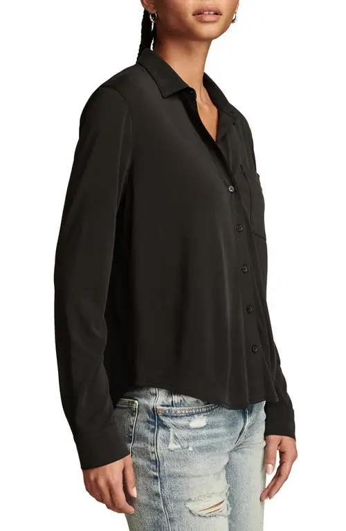 Lucky Brand Sandwash Shirt - Jet Black