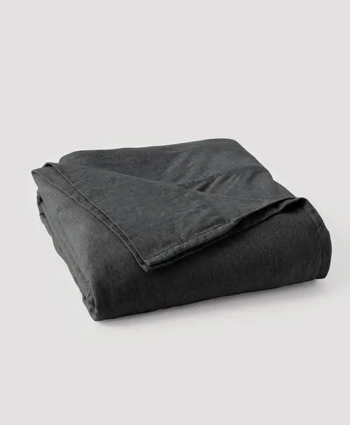 PACT Organic Cotton Organic Favorite Tee Jersey Flat Sheet - Charcoal Heather