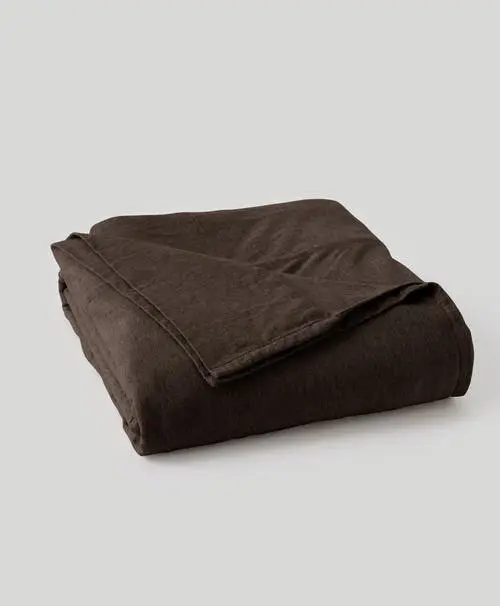 PACT Organic Cotton Organic Favorite Tee Jersey Flat Sheet - Chocolate Heather
