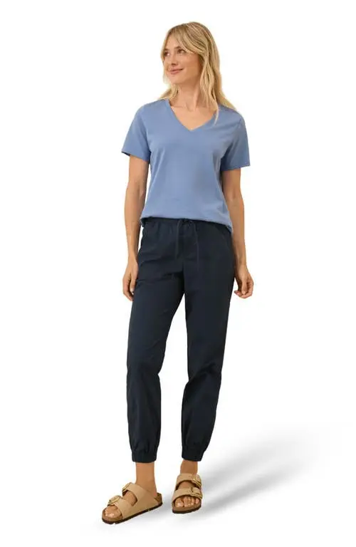 PACT Organic Cotton Softspun V-neck Tee - Hydrangea Blue