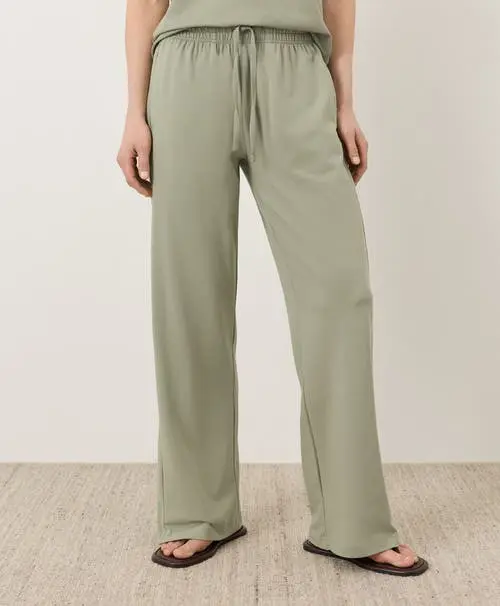 PACT Luxe Essential Wide Leg Pant - Seagrass