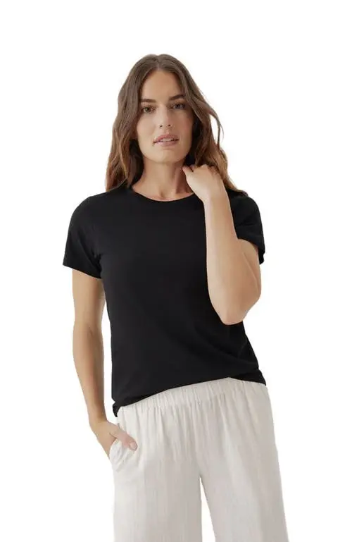 PACT Organic Cotton Softspun Crew Neck Tee - Black