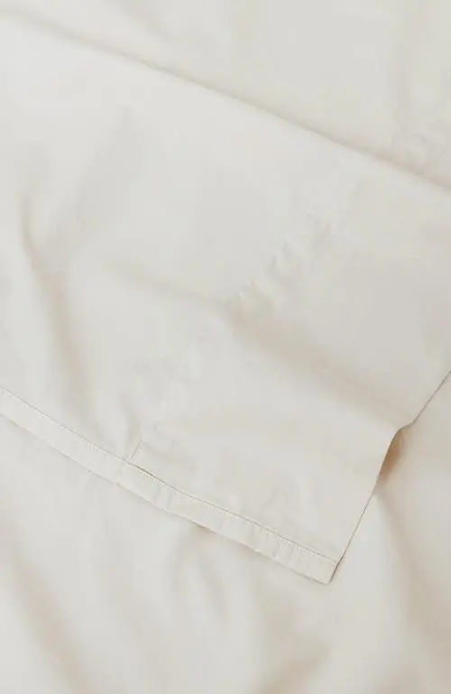 PACT Organic Cotton Organic Room Service Sateen Flat Sheet - Bone