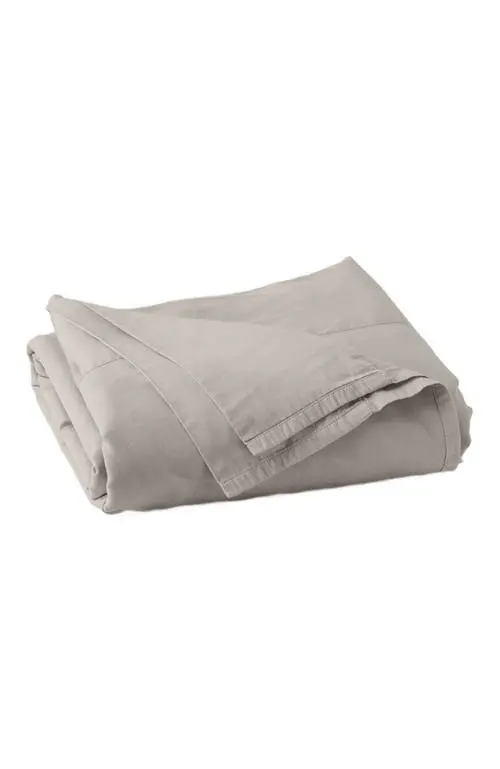 PACT Organic Room Service Sateen Flat Sheet - Dove Grey