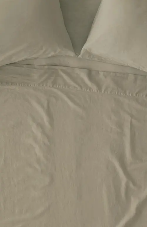 PACT Organic Cotton Organic Room Service Sateen Flat Sheet - Spray Green