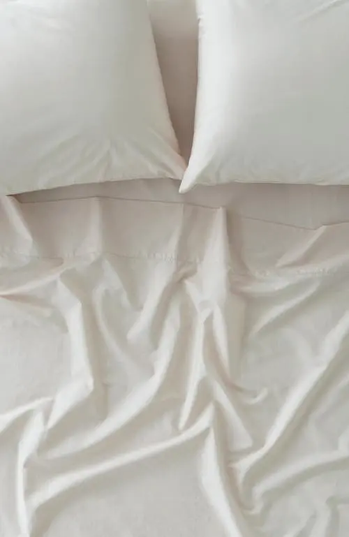 PACT Organic Cotton Organic Cool-air Percale Flat Sheet - Bone