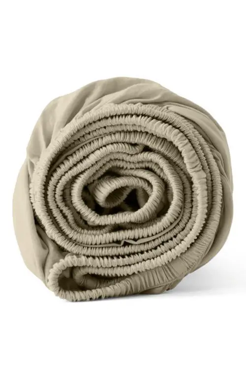 PACT Organic Cotton Organic Room Service Sateen Fitted Sheet - Spray Green