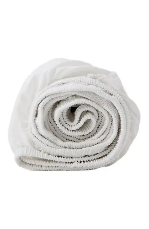 PACT Organic Cotton Organic Room Service Sateen Fitted Sheet - White