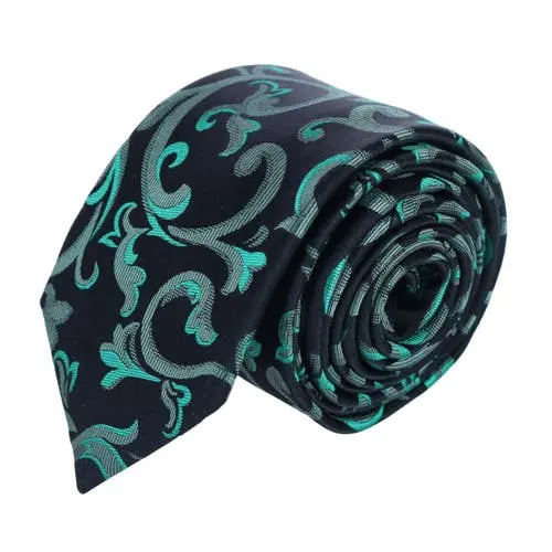 Trafalgar Christian Brocade Silk Necktie - Green