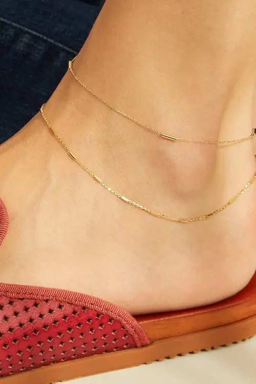 ORADINA 14k Vicenza Rolo Anklet