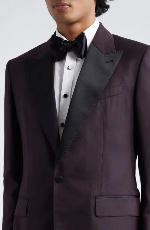 Dolce & Gabbana Maroon Wool Blend Tuxedo