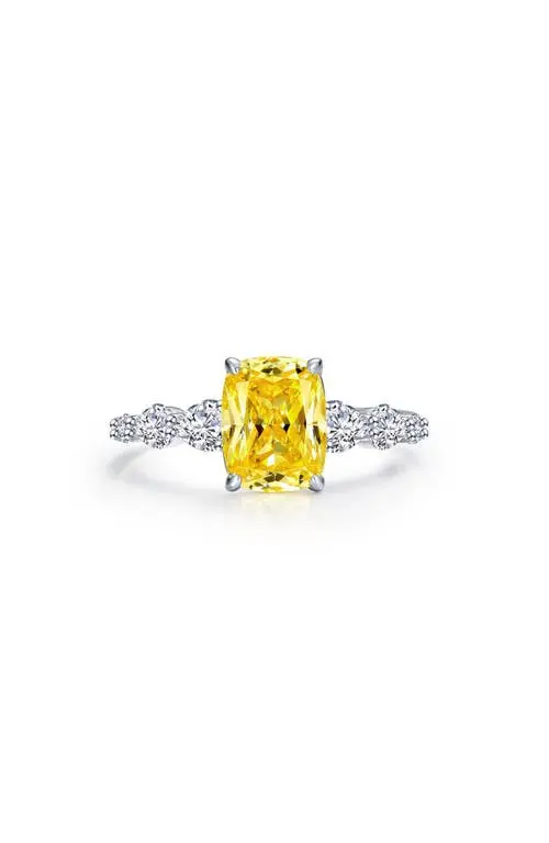 Lafonn Cushion & Pear Simulated Diamond Ring - Yellow
