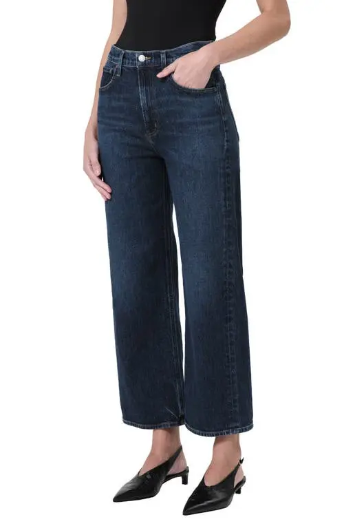 AGOLDE Ren High-waisted Wide-leg Jeans - Echo