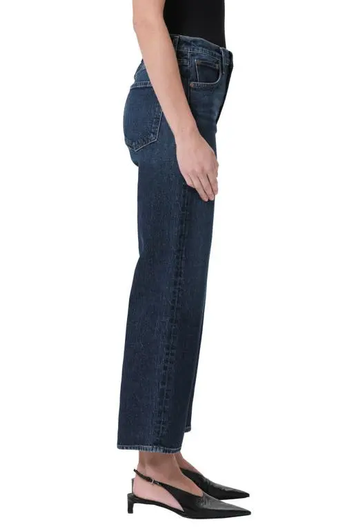 AGOLDE Ren High-waisted Wide-leg Jeans - Echo