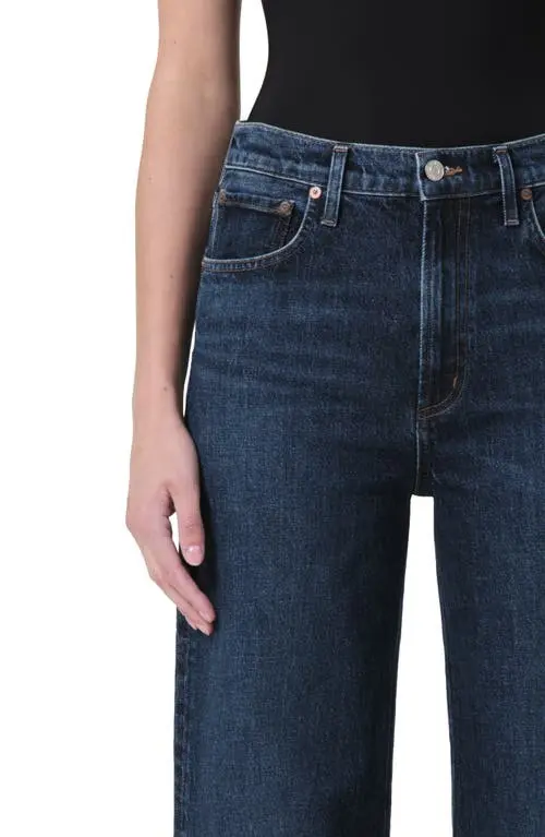 AGOLDE Ren High-waisted Wide-leg Jeans - Echo