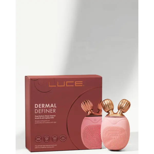 LUCE Dual-sided Cleansing Face Brush - Pink