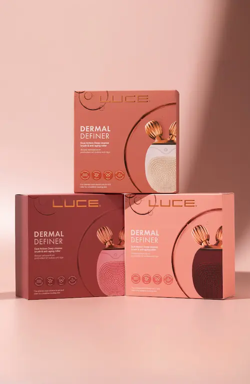 LUCE Dual-sided Cleansing Face Brush - Pink