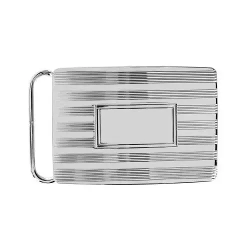 Trafalgar 30mm Sterling Engine Turned Compression Belt Buckle - Silver