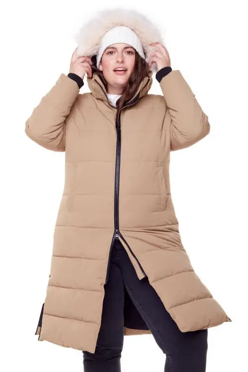 ALPINE NORTH Kluane Vegan Down Ultra Long Winter Parka - Camel