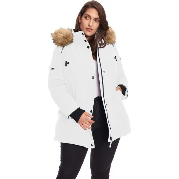 ALPINE NORTH Glacier Vegan Down Winter Parka Jacket - White