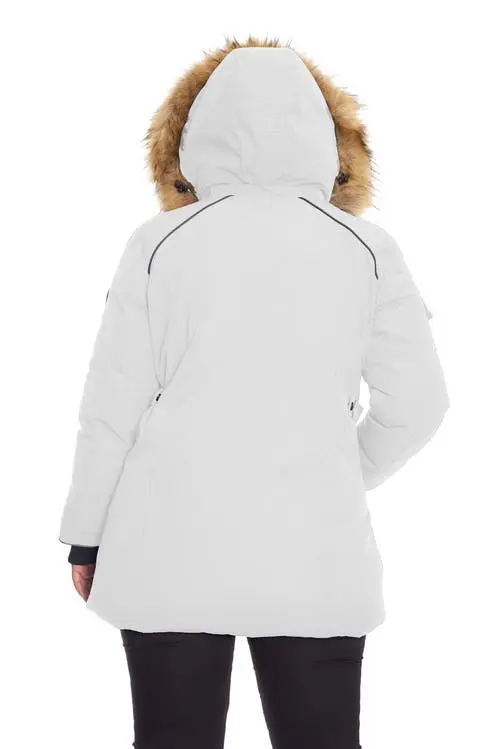 ALPINE NORTH Glacier Vegan Down Winter Parka Jacket - White