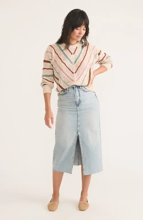 Marine Layer Brooke Stripe Crewneck Sweater