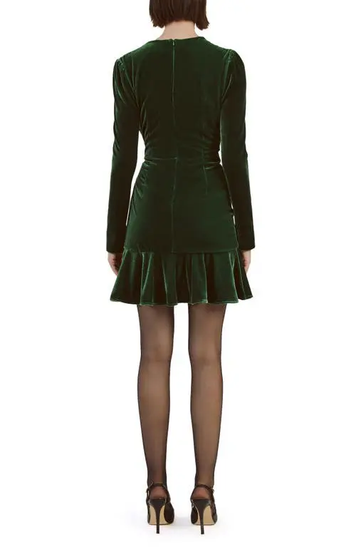 bardot green velvet dress Umgee Linen A-Line Dress in Emerald Green M