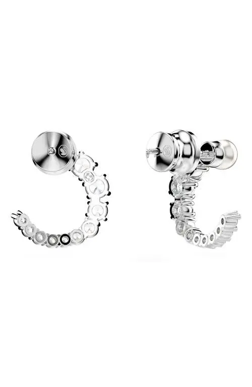 SWAROVSKI Matrix Pearl & Crystal Hoop Earrings