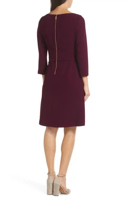 Harper Rose Fit & Flare Dress - Burgundy | Editorialist