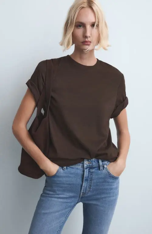 Mango Sienna Raw Hem Crop Flare Jeans - Blue
